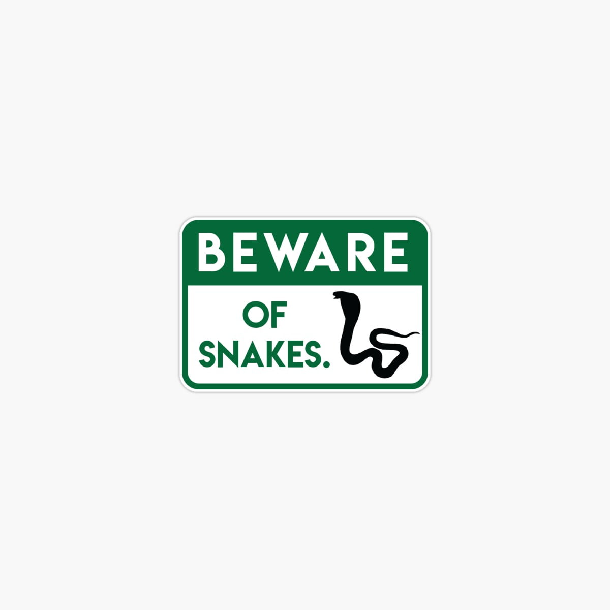 DOPASTICKER Beware Of Snakes Sticker, Phone Sticker Water Bottle ...