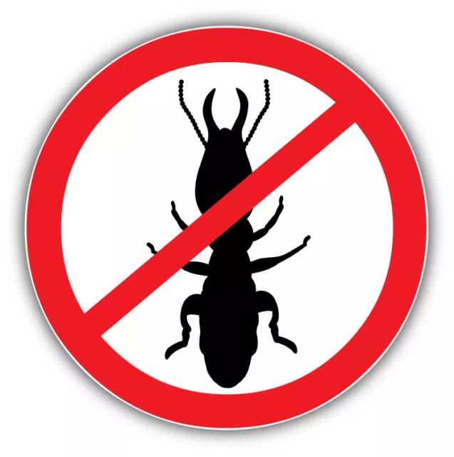 DOPASTICKER Beware Termites Ban Stop Sign Sticker Decal Phone Decal ...