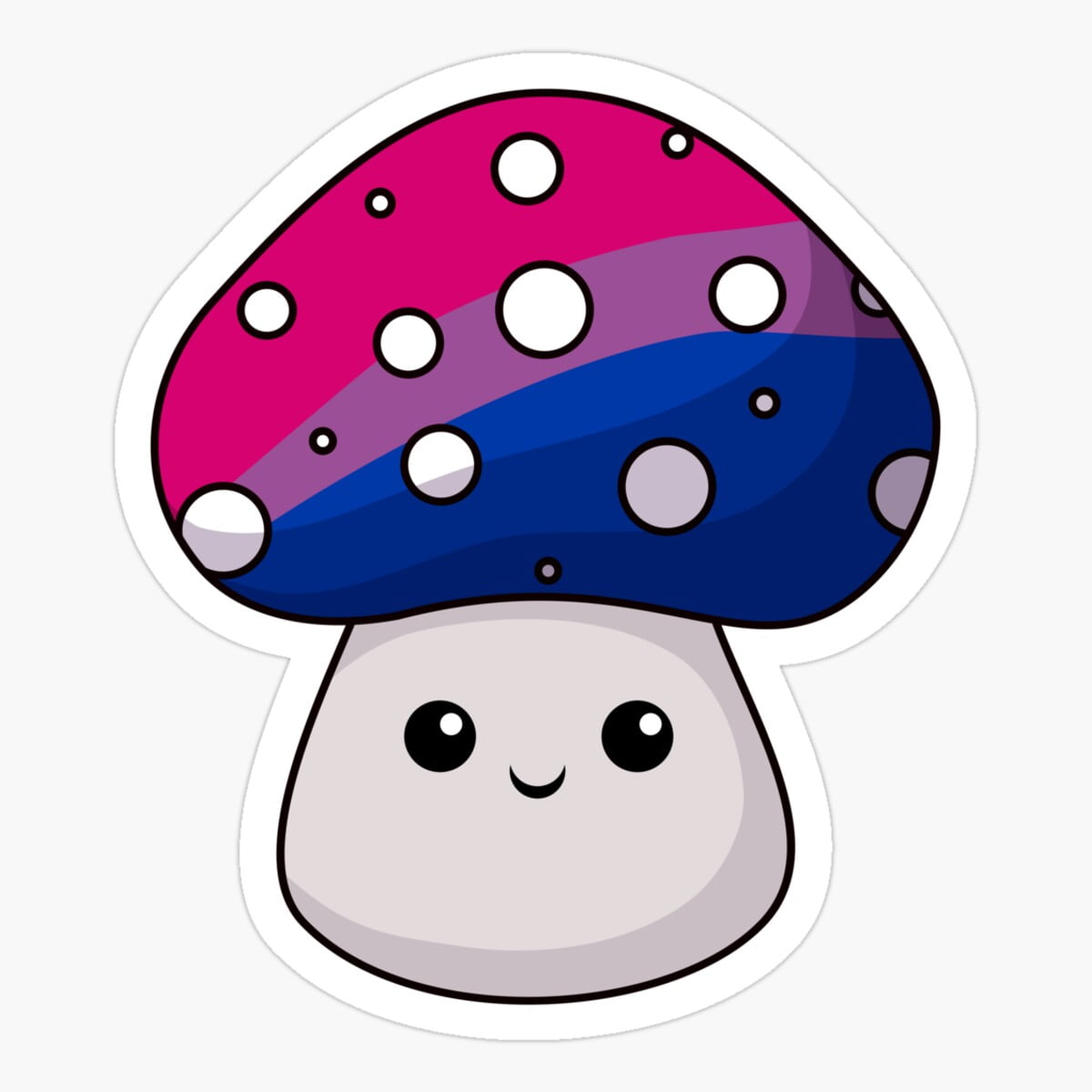 DOPASTICKER Bi Spotted Mushroom Sticker, Phone Sticker Car Stickers ...