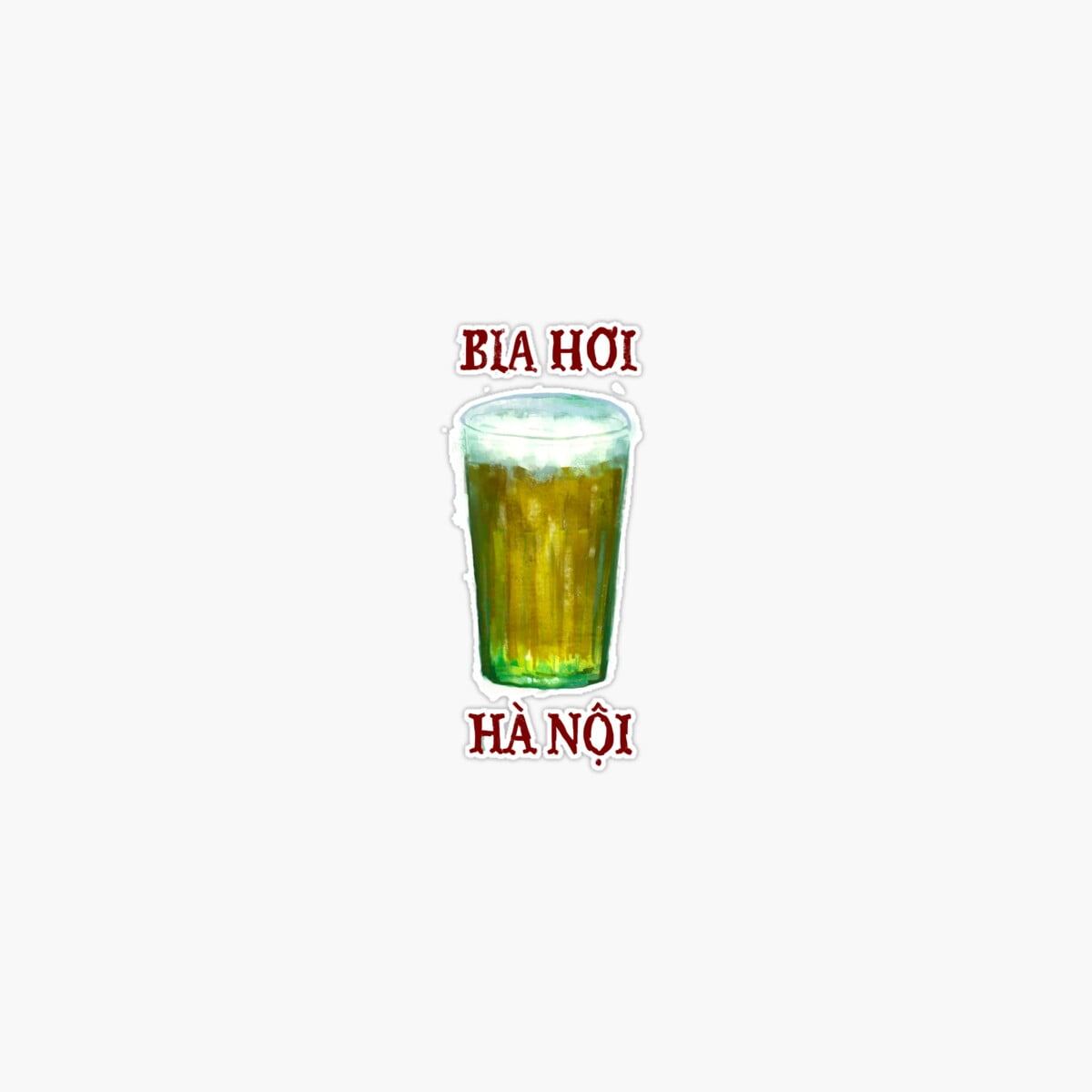 DOPASTICKER Bia Hoi Hanoi, Vietnam Beer Sticker Phone Sticker, Latop ...