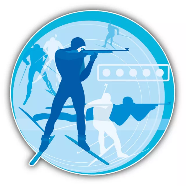 DOPASTICKER Biathlon Competition Sticker Decal Phone Decal Water Bottle ...