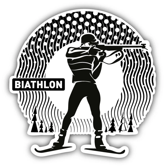 DOPASTICKER Biathlon Sport Label Sticker Decal Phone Decal Water Bottle ...