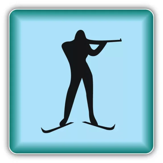 DOPASTICKER Biathlon Winter Sport Icon Sticker Decal Phone Decal Water ...
