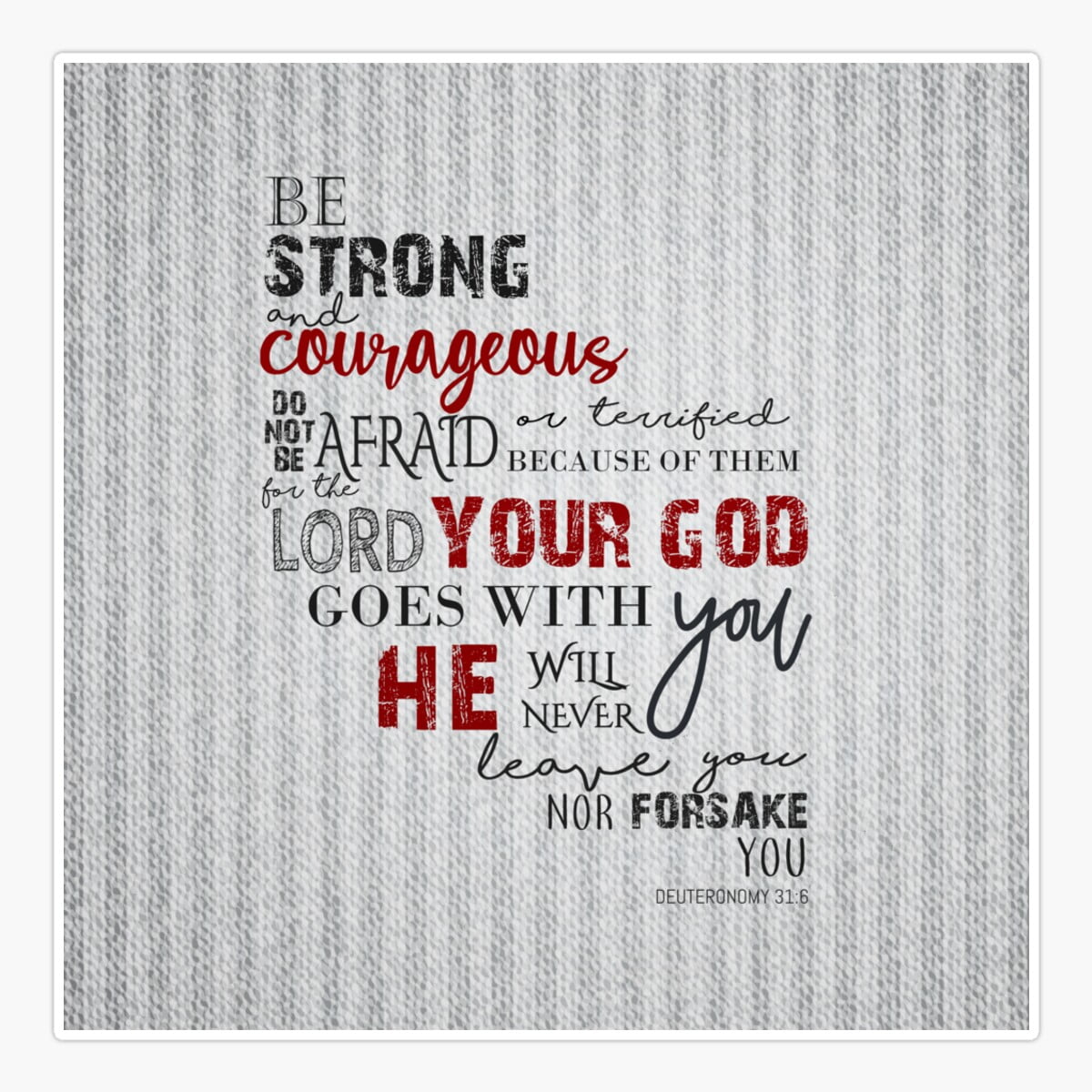 DOPASTICKER Bible Quotes Be Strong And Courageous Sticker, Phone ...