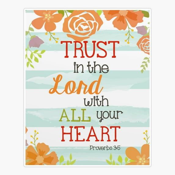DOPASTICKER Bible Quotes Floral Cover Sticker, Phone Sticker Car ...