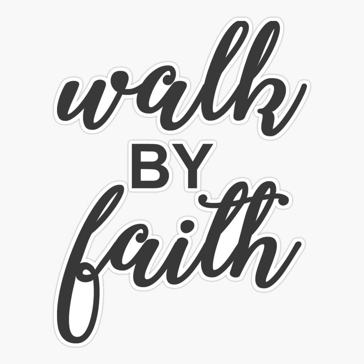 DOPASTICKER Bible Quotes Walk By Faith Sticker, Phone Sticker Car ...