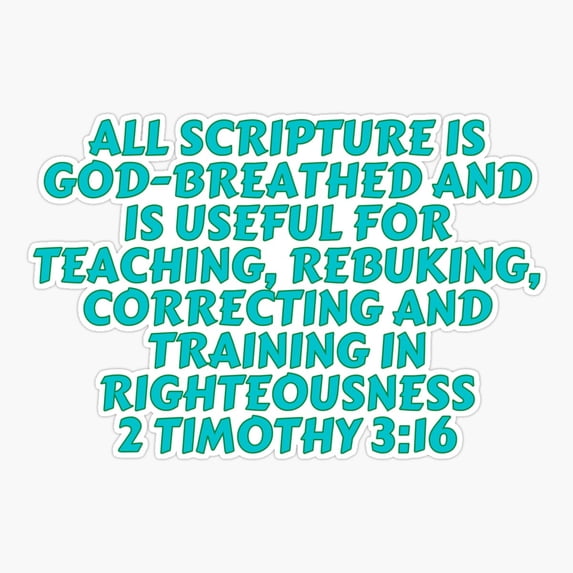 DOPASTICKER Bible Verse 2 Timothy 3:16 Sticker, Phone Sticker Car ...