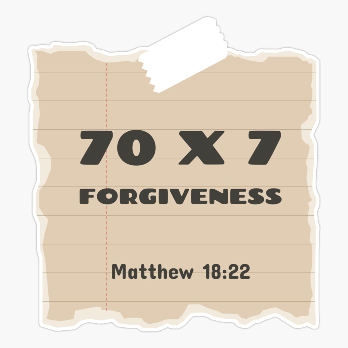 DOPASTICKER Bible Verse, Forgive 70X7 Matthew 18:22 Sticker, Phone ...