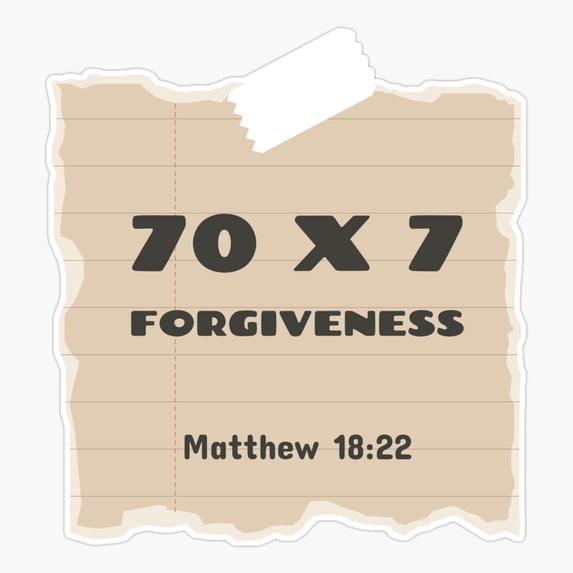 DOPASTICKER Bible Verse, Forgive 70X7 Matthew 18:22 Sticker, Phone ...