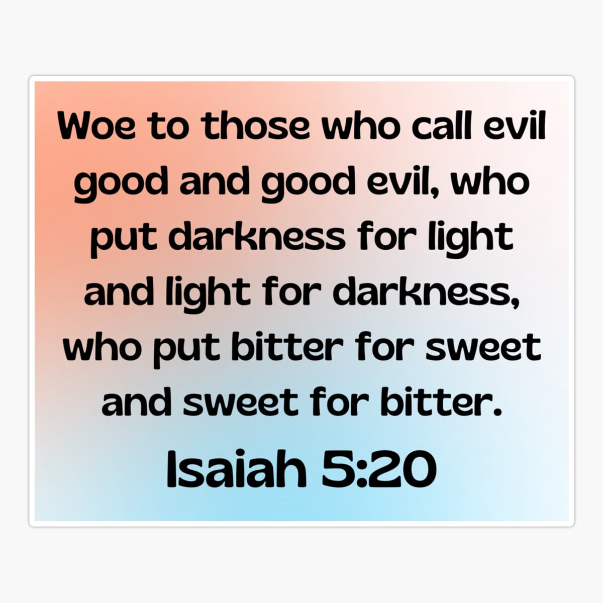 DOPASTICKER Bible Verse Isaiah 520 Sticker, Phone Sticker Car Sticker ...