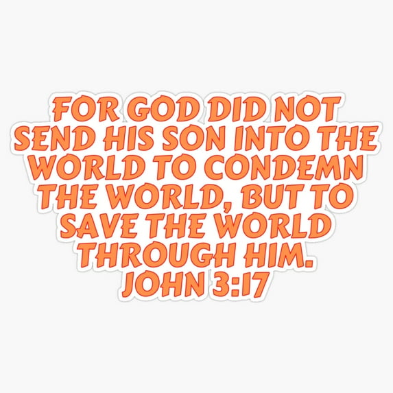 DOPASTICKER Bible Verse John 317 Sticker, Phone Sticker Car Sticker ...