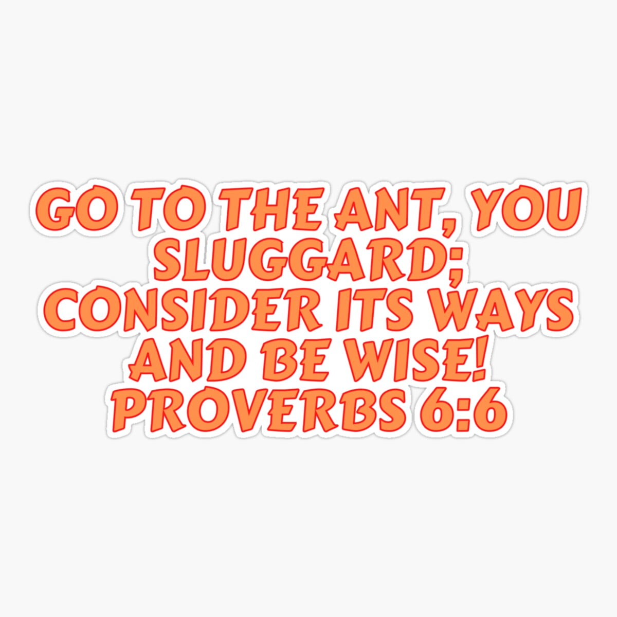 DOPASTICKER Bible Verse Proverbs 6:6 Sticker, Phone Sticker Car ...