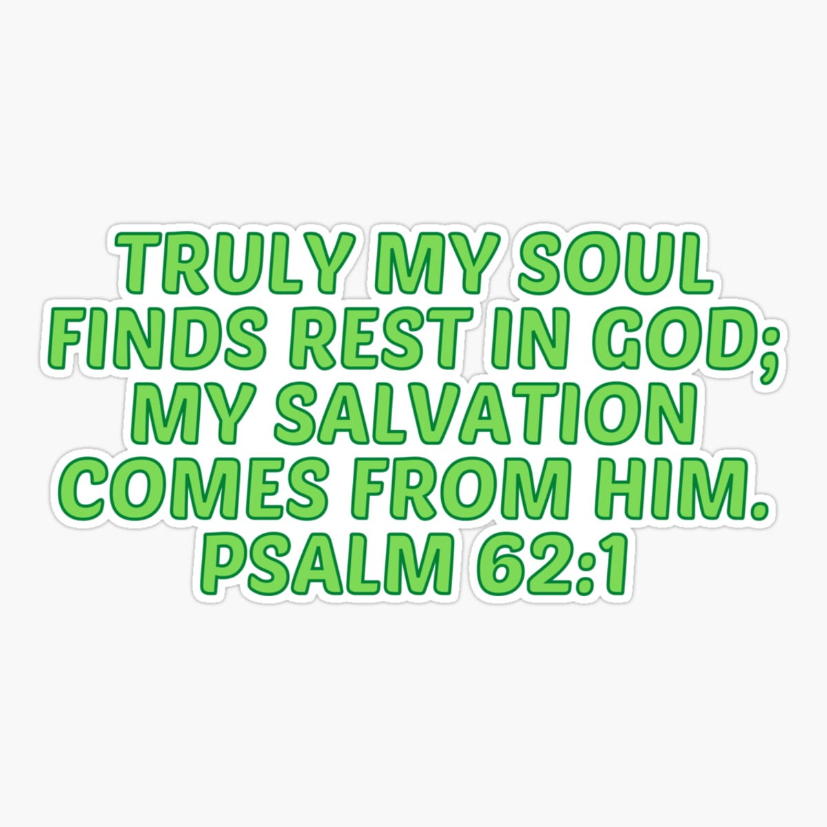 DOPASTICKER Bible Verse Psalm 62:1 Sticker, Phone Sticker Car Stickers ...