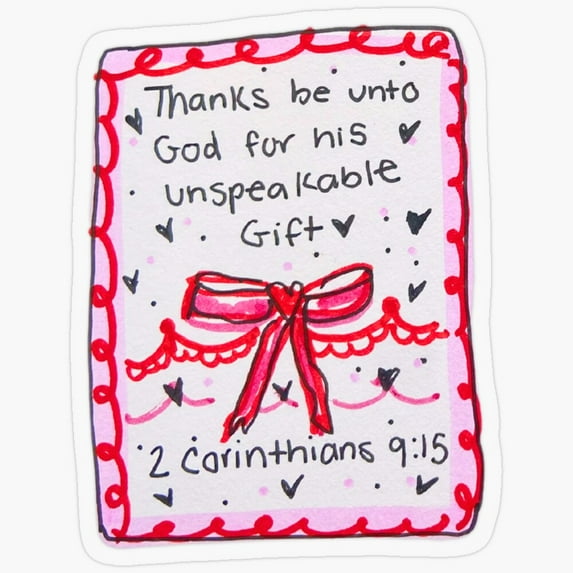 DOPASTICKER Bible Verse Ribbon Sticker Phone Sticker, Latop Sticker ...