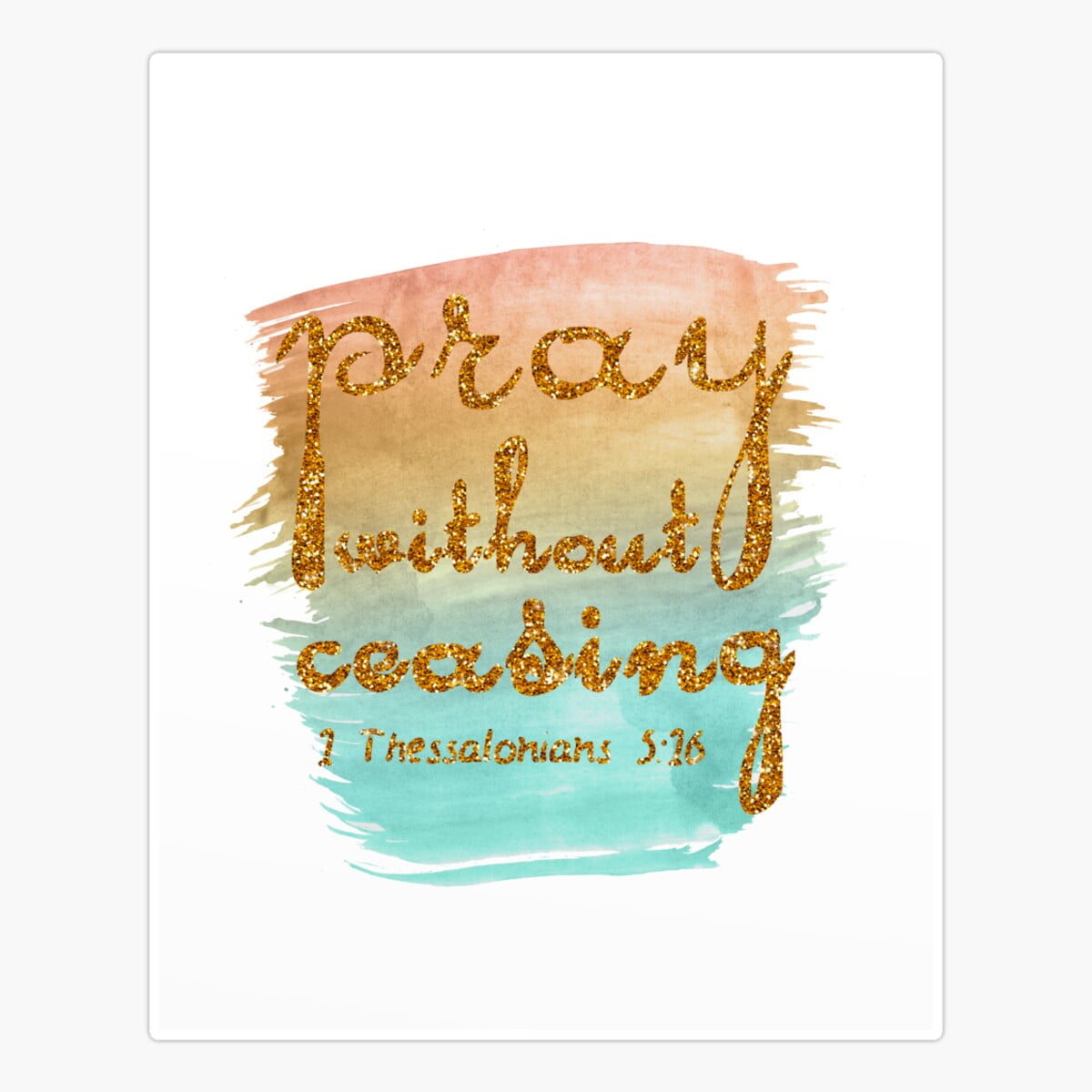 DOPASTICKER Bible Verses: Pray Without Ceasing Sticker, Phone Sticker ...