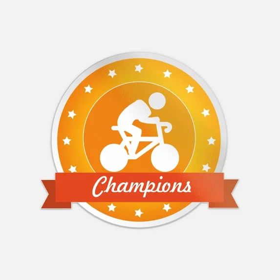 DOPASTICKER Bicycle Champions Sign Sticker Decal Phone Decal Water ...