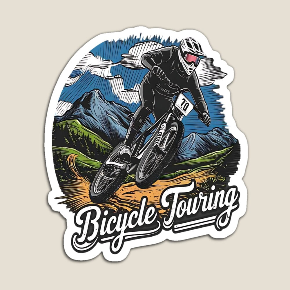 DOPASTICKER Bicycle Touring - Cycle Touring - Beach Biking - Biking ...