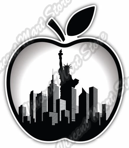 DOPASTICKER Big Apple New York City Manhattan Liberty Car Sticker Decal ...