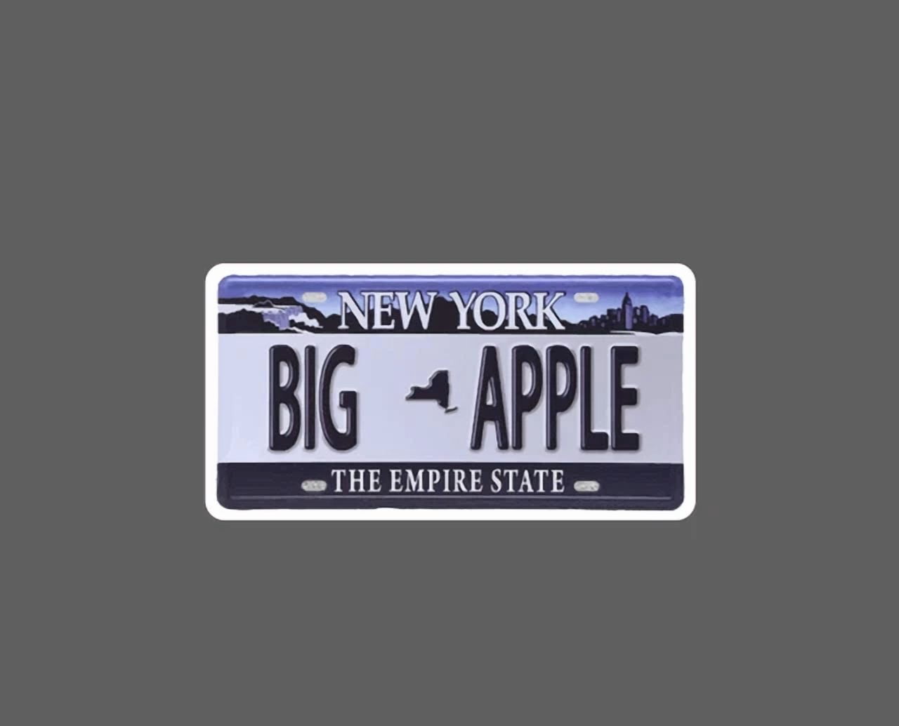 DOPASTICKER Big Apple Sticker York City License Plate Empire State Gift ...