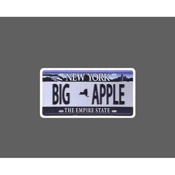 DOPASTICKER Big Apple Sticker York City License Plate Empire State Gift ...