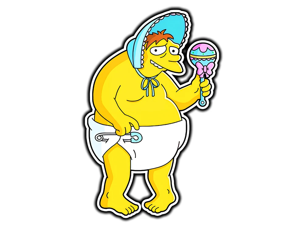 DOPASTICKER Big Baby Barney Sticker Decal Phone Decal Water Bottle ...