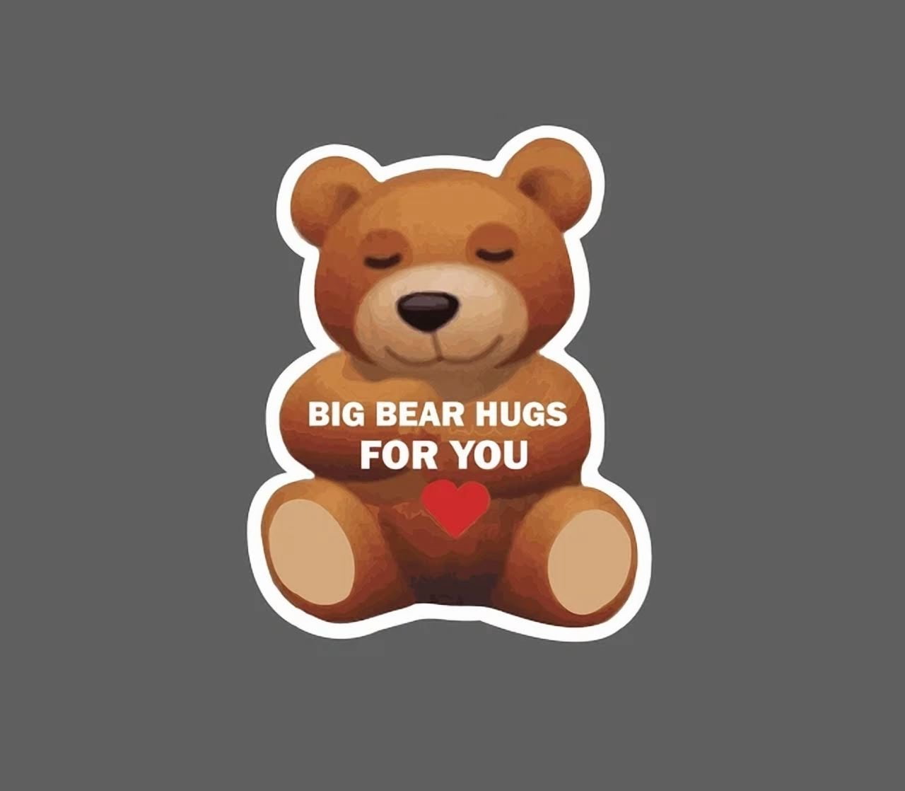 DOPASTICKER Big Bear Hug Sticker Comfort Love Sticker Phone Sticker ...