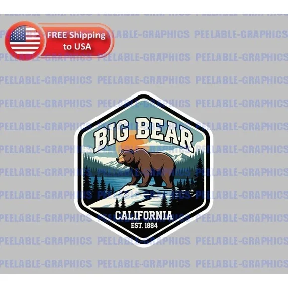 DOPASTICKER Big Bear Lake California Stickerkiing Snowboarding Ski Boat ...