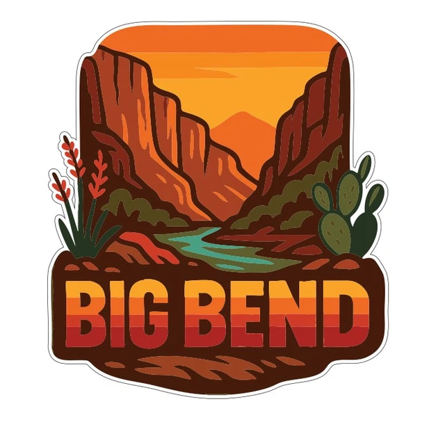 DOPASTICKER Big Bend National Park Decal Sticker - Us National Parks ...