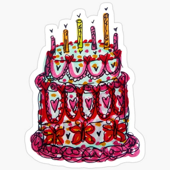 DOPASTICKER Big Cake! Sticker Phone Sticker, Latop Sticker, Lover Gift ...