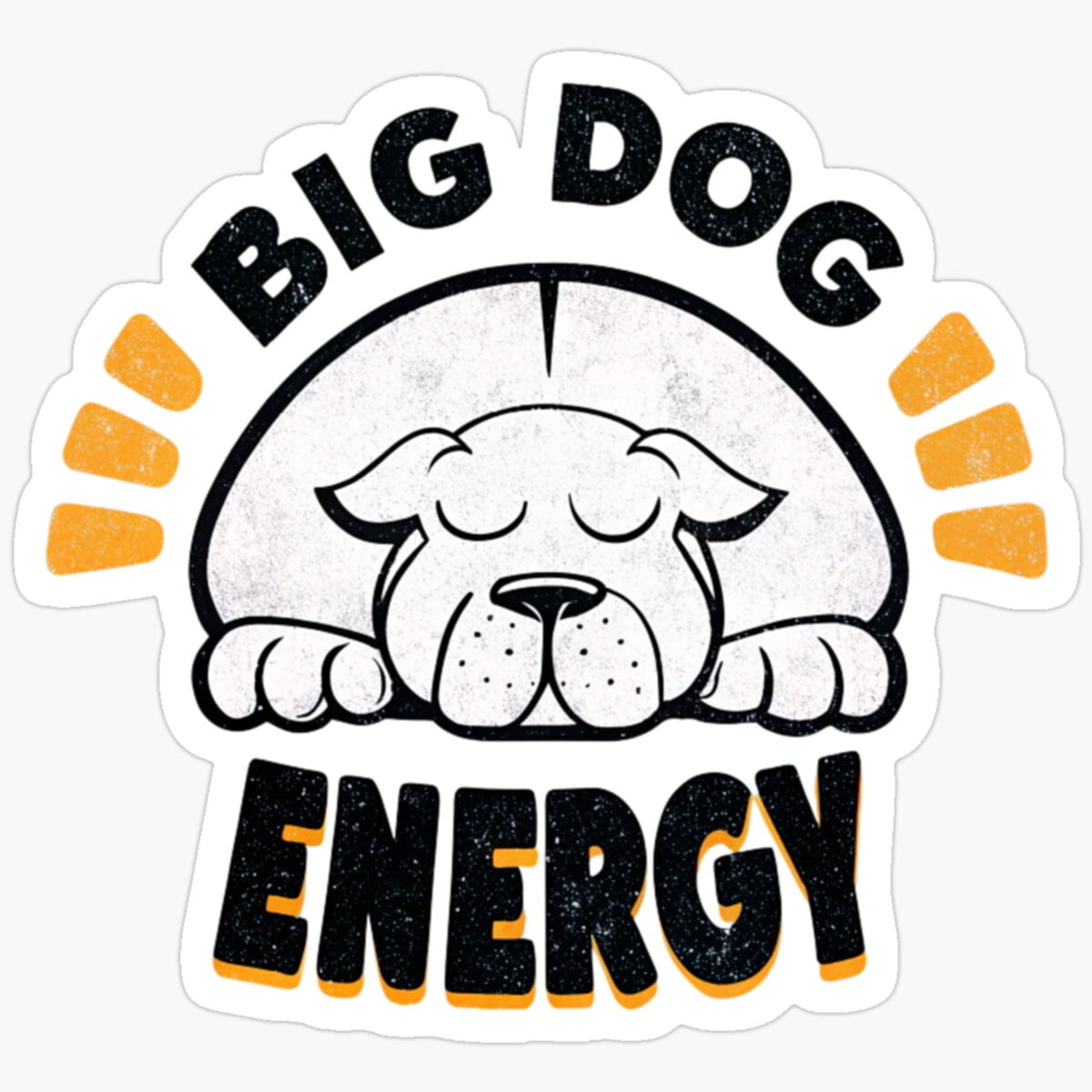 DOPASTICKER Big Dog Energy Sticker, Waterproof Decal For Pet Lovers ...