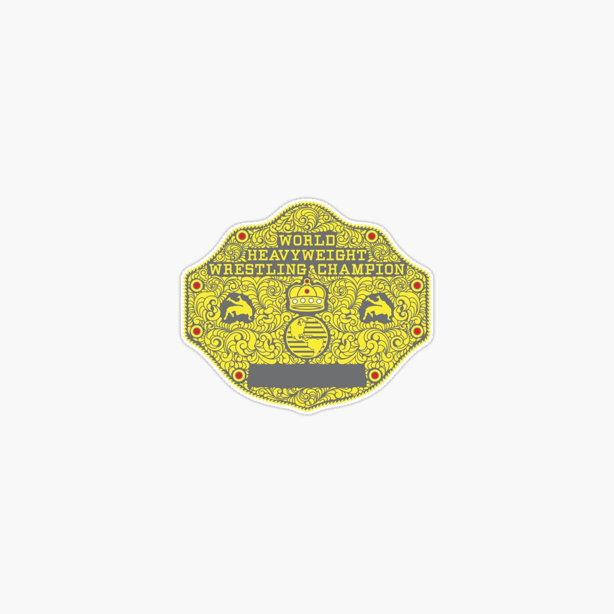 DOPASTICKER Big Gold Belt Main Plate Sticker, Phone Sticker Car Sticker ...
