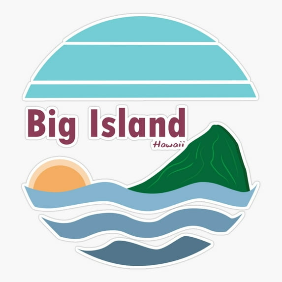 DOPASTICKER Big Island Dreamin Sticker, Phone Sticker Water Bottle ...