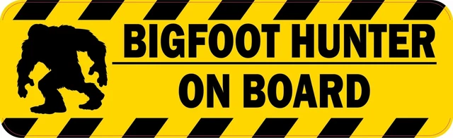DOPASTICKER Bigfoot Hunter On Board Sticker Phone Sticker, Latop ...