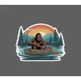 DOPASTICKER Bigfoot Rowboat Sticker Lake River Fishing Sticker Phone ...