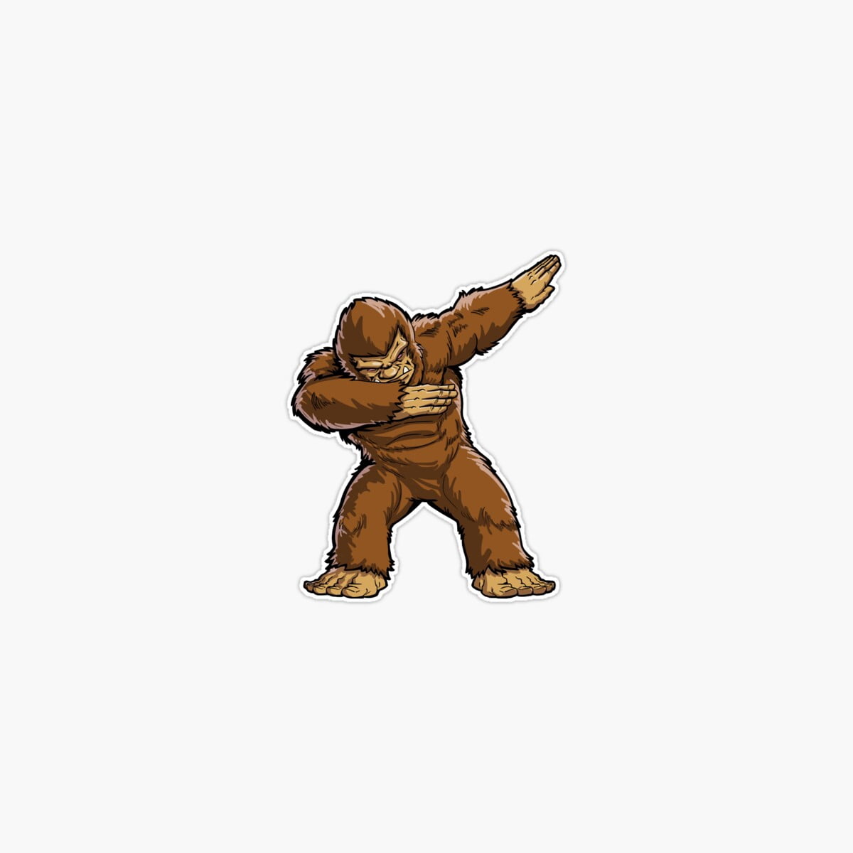 DOPASTICKER Bigfoot Sasquatch Dabbing Sticker Dab Monster Gifts Sticker ...