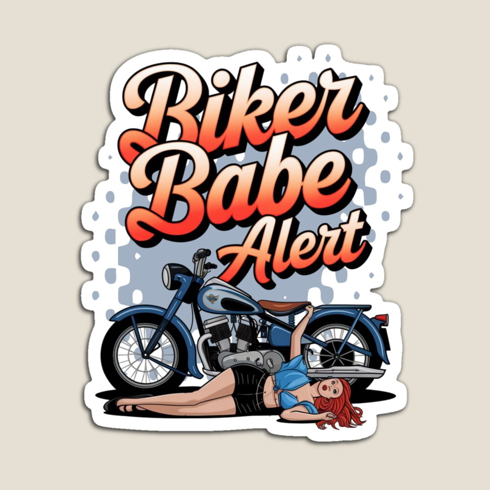 DOPASTICKER Bik.Er Babe Alert - Hotter Than Asphalt - Wild Hearts Ride ...