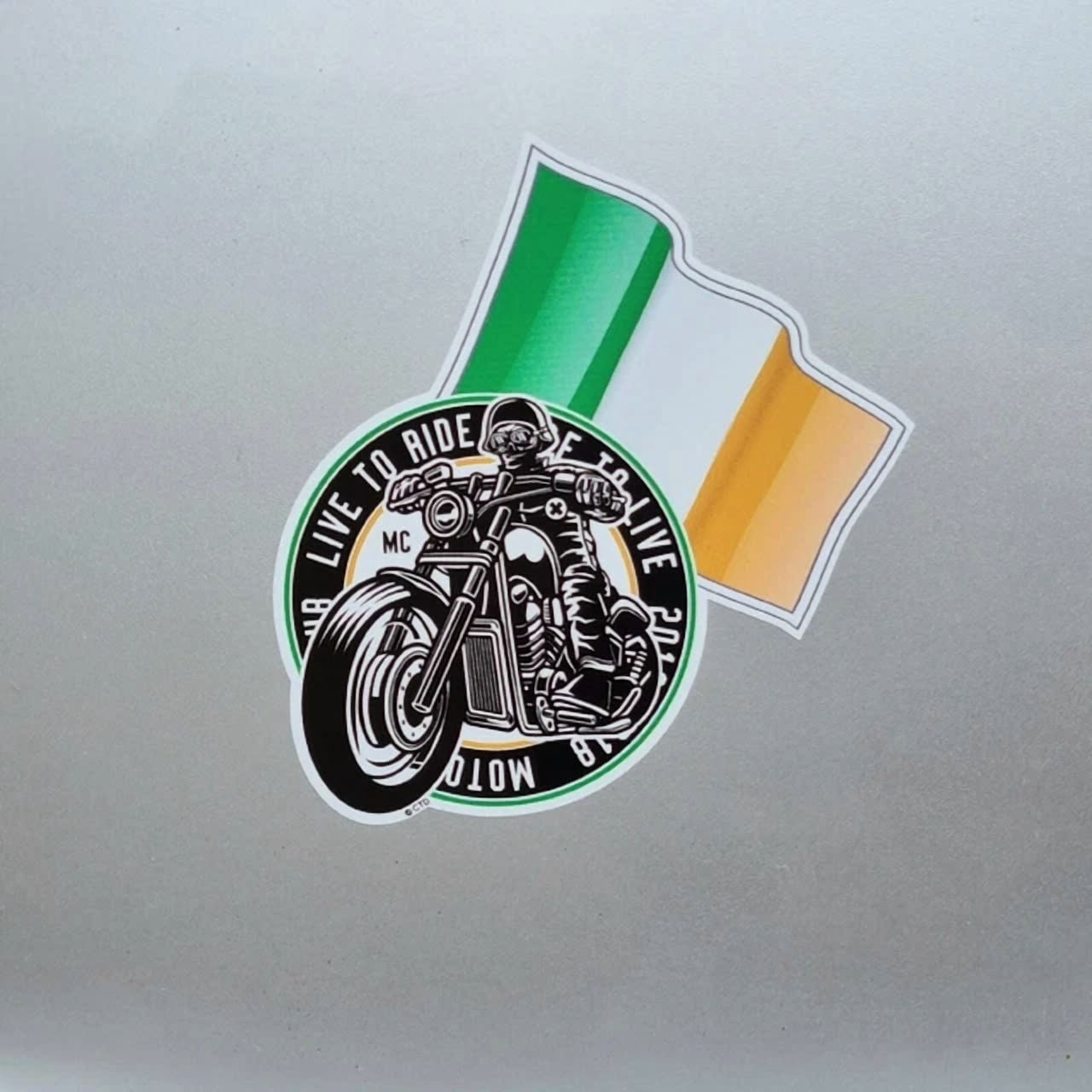 DOPASTICKER Bik.Er Ireland Irish Flag Live To Ride Sticker Decal For ...