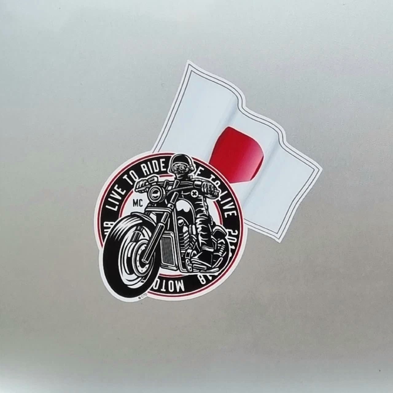 DOPASTICKER Bik.Er Japan Japanese Flag Live To Ride Sticker Decal For ...