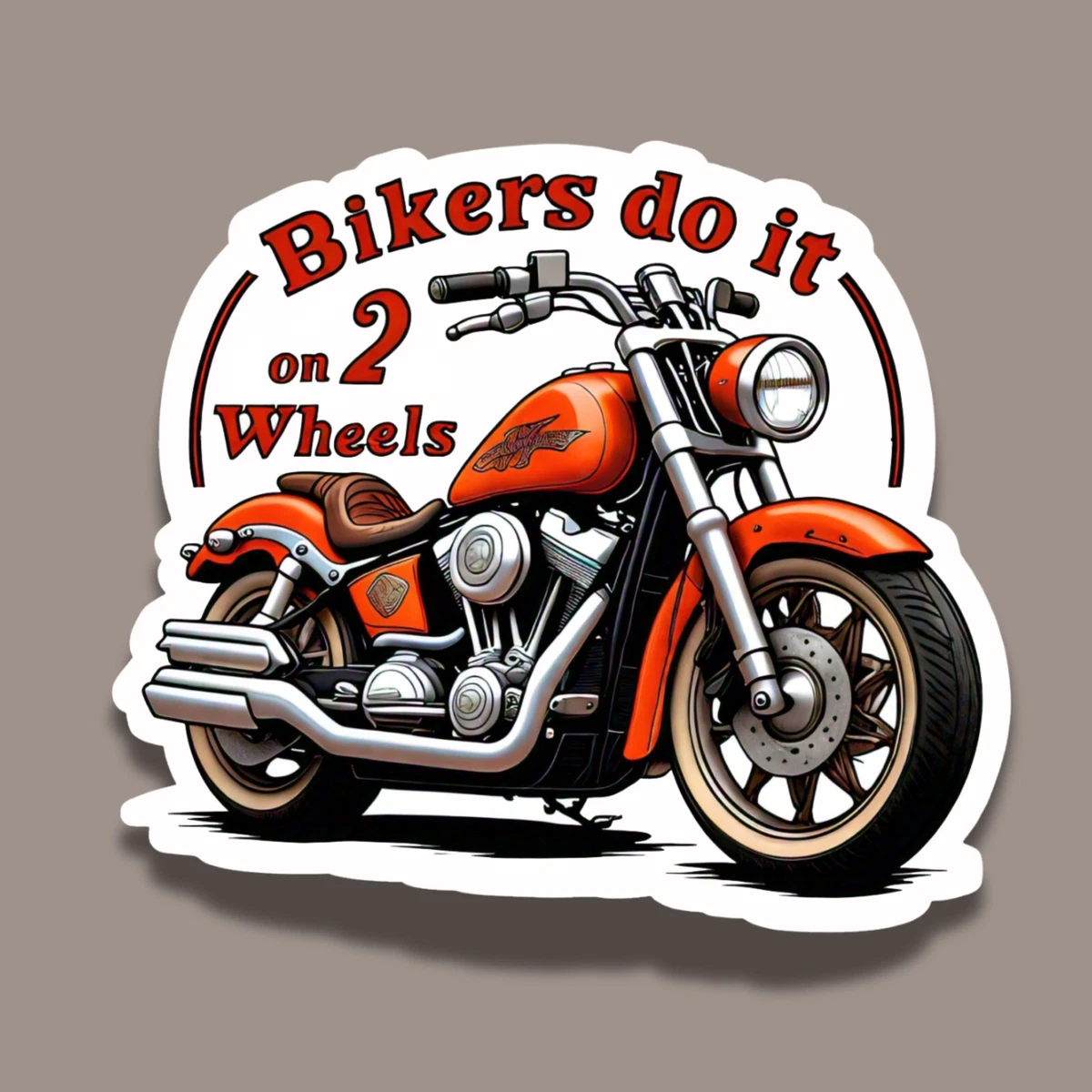 DOPASTICKER Bik.Ers Do It On 2 Wheels Bik.Er Sticker Waterproof Sticker ...