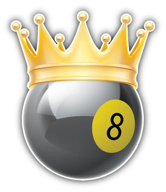 DOPASTICKER Billiard Ball Golden Crown Sticker Decal Phone Decal Water ...