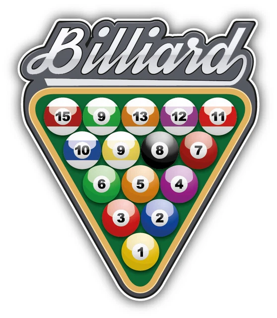 DOPASTICKER Billiards Label Car Sticker Phone Decal Water Bottle ...