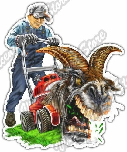 DOPASTICKER Billy Goat Mower Lawn Landscaping Grass Car Sticker Decal ...