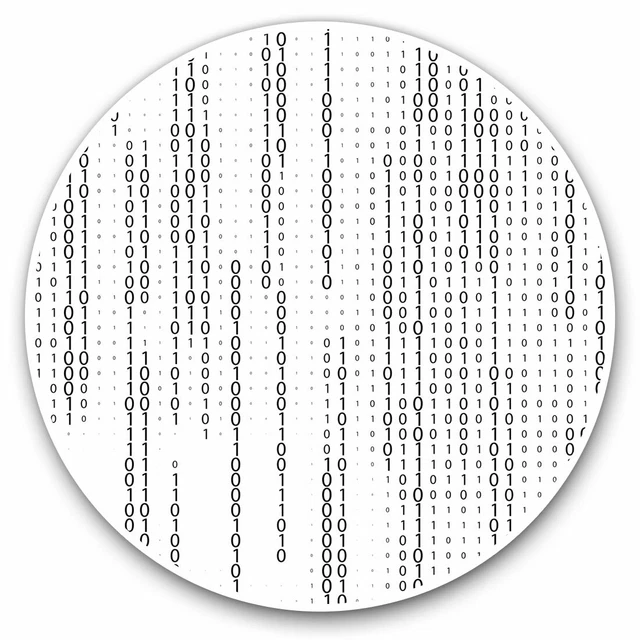 DOPASTICKER Binary Code Computer Geek Cool Gift Decorative Laptop ...