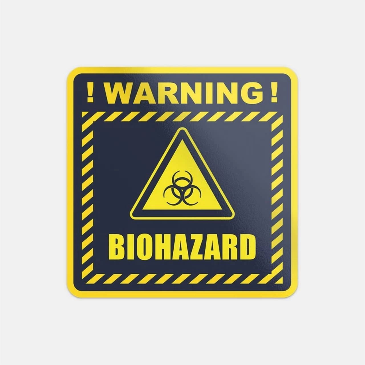 DOPASTICKER Biohazard Warning Sign Sticker Decal Phone Decal Water ...