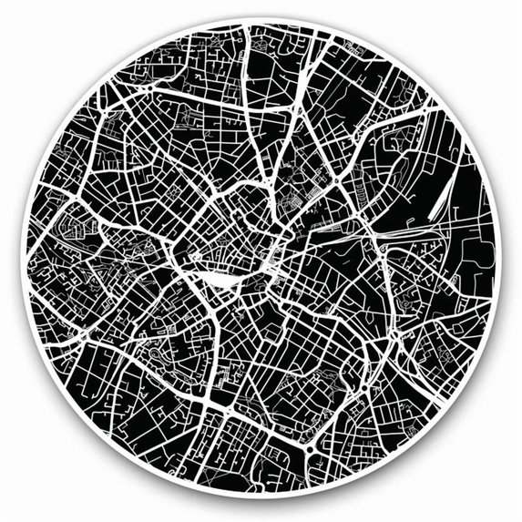 DOPASTICKER Birmingham England Uk Map Cool Gift Decorative Laptop ...