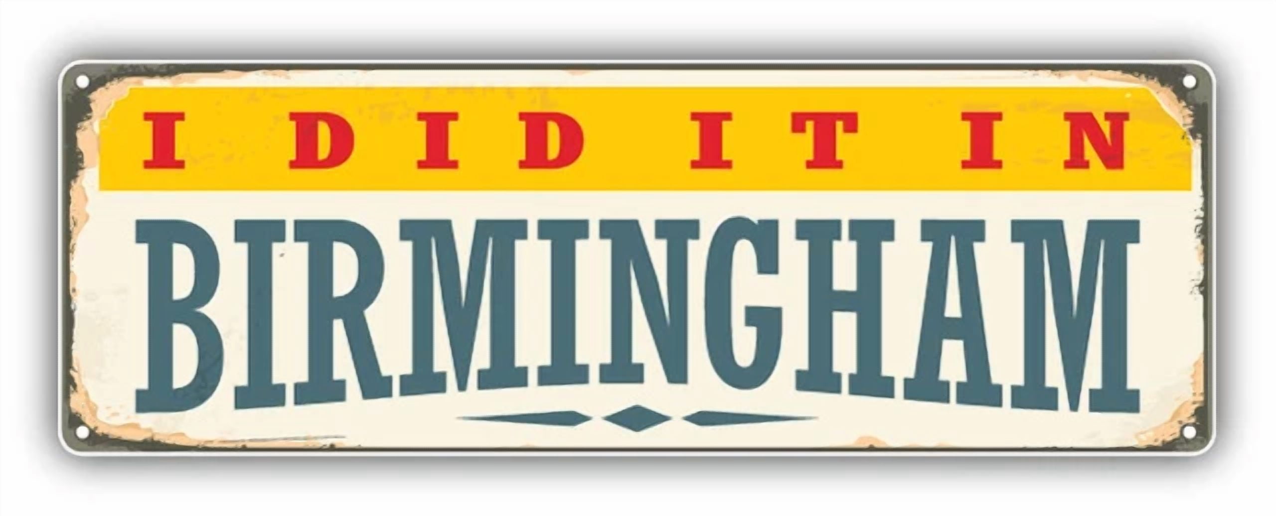 DOPASTICKER Birmingham Retro Travel Tin Sign Sticker Decal Phone Decal ...