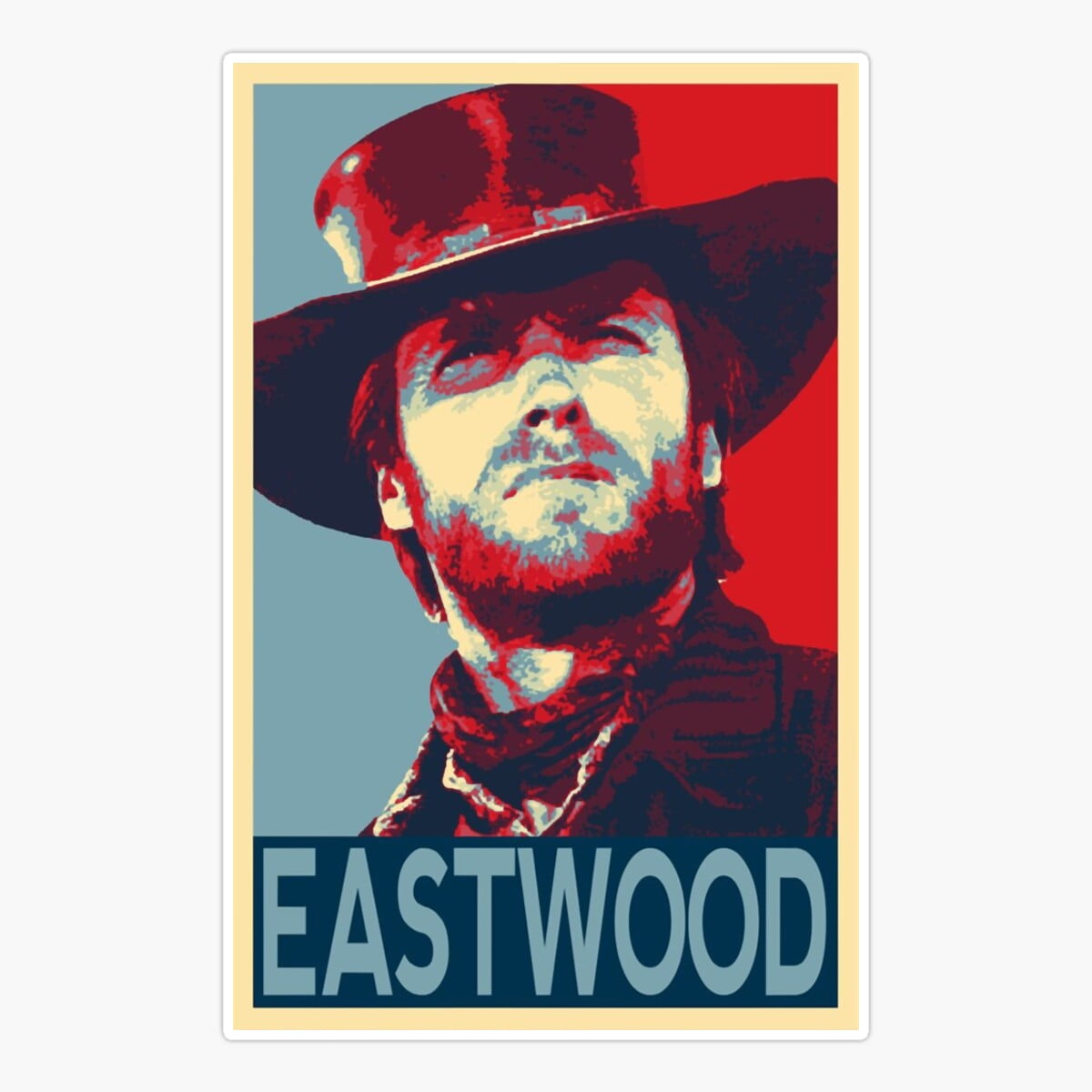 DOPASTICKER Birthday Gifts Westerns C Eastwood Art Awesome For Movie ...