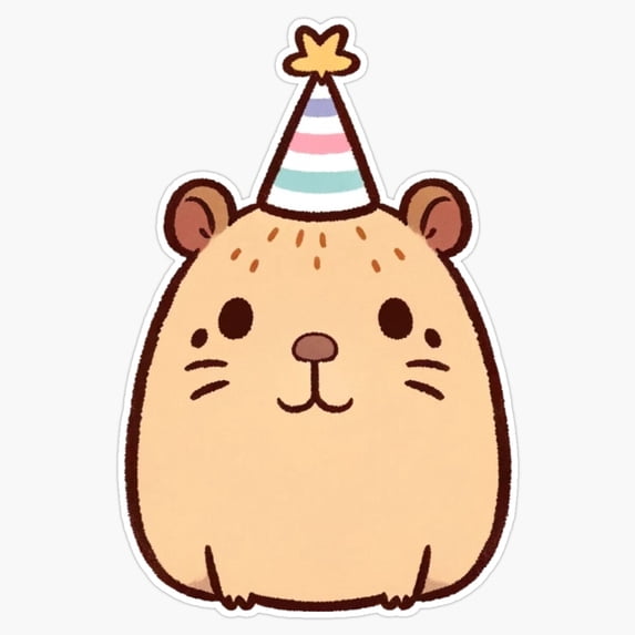 DOPASTICKER Birthday Hamster Sticker, Phone Sticker Car Stickers ...