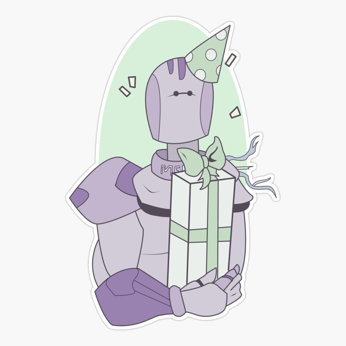 DOPASTICKER Birthday Meep Robot Cute Sticker, Phone Sticker Car Sticker ...