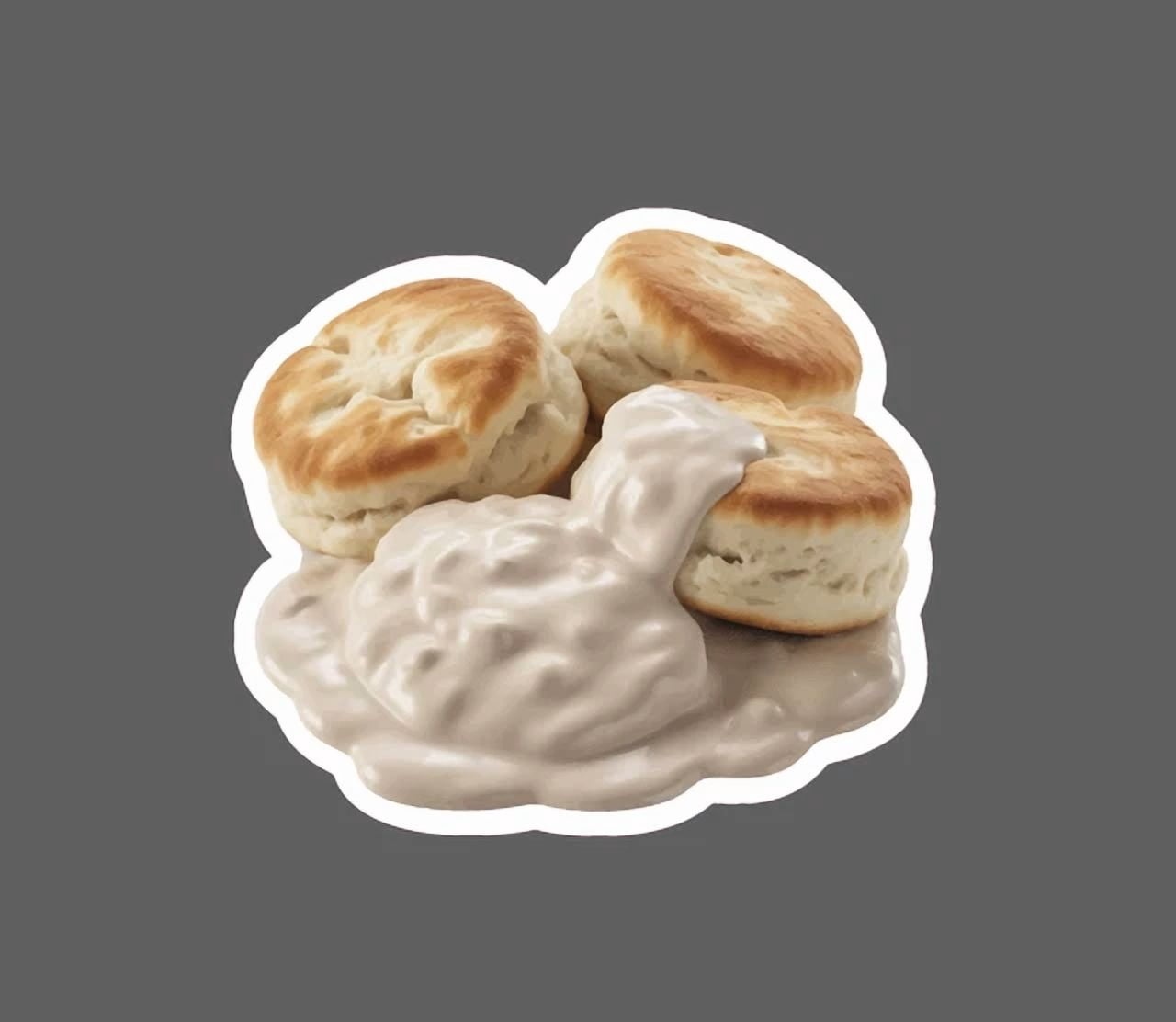 DOPASTICKER Biscuits And Gravy Sticker Southern Comfort Food Country ...